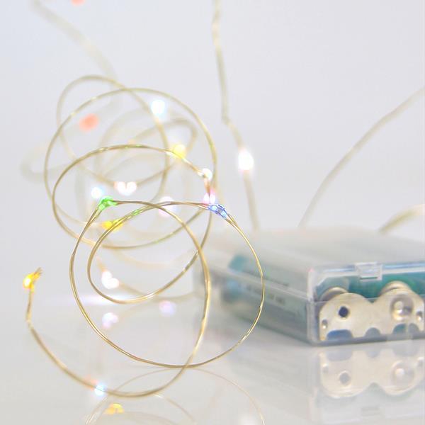 ΣΕΙΡΑ, 20 MINI LED, ΜΠΑΤΑΡΙΑΣ 3xAA, ΑΣΗΜΙ ΧΑΛΚΙΝΟ ΚΑΛΩΔΙΟ, ΧΡΩΜΑΤΙΣΤΟ ...
