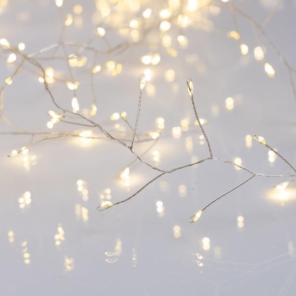 CLUSTER 4,4m, 480 MINI LED, ΜΕΤΑΣΧΗΜΑΤΙΣΤΗ, ΣΤΑΘΕΡΟ, ΑΣΗΜΙ ΧΑΛΚΙΝΟ ...